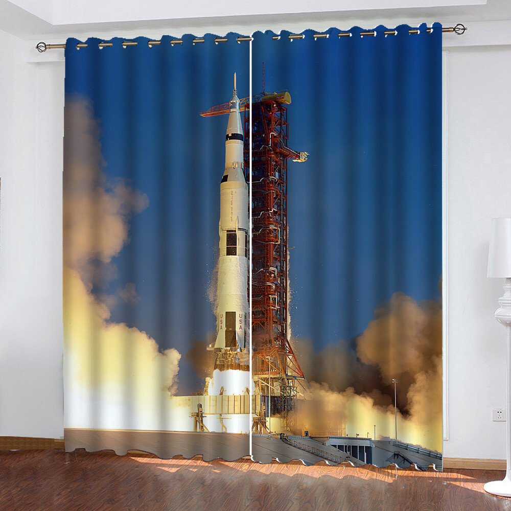 New Apollo Moon Mission Lift Off Window Curtains | eBay Australia