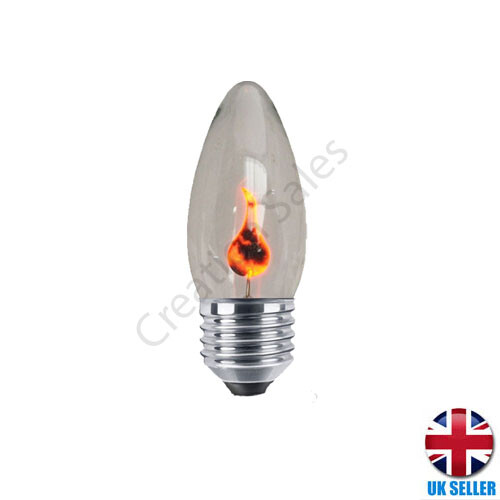 E14 E27 B22 Flame Effect Fire Light Bulb Flickering Candle Lamp Decor ...