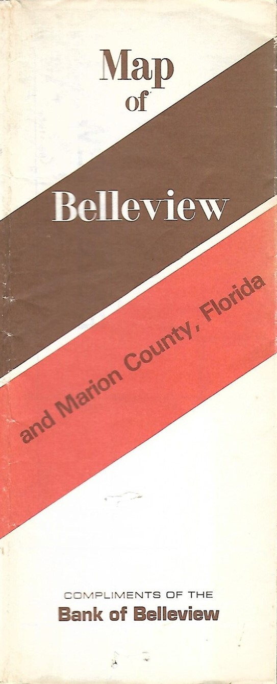 1983 Champion Road Map BELLEVIEW Marion County Florida US Routes 301 ...