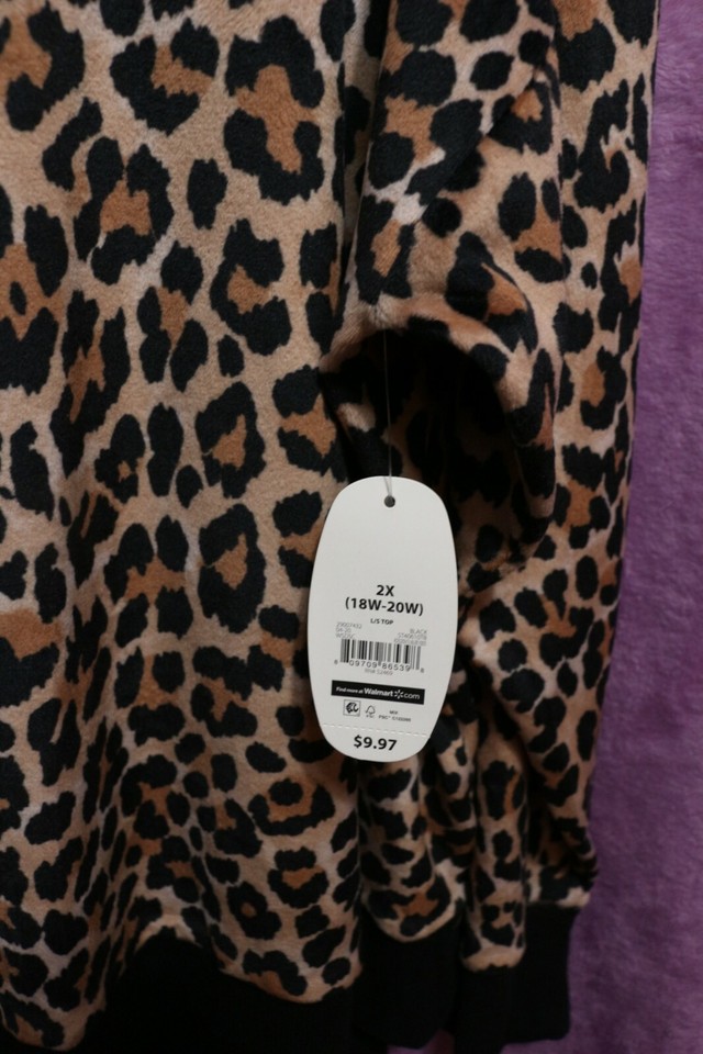 Secret Treasures NEW♈Women's Printed super soft Sleep TOP size S~black ...