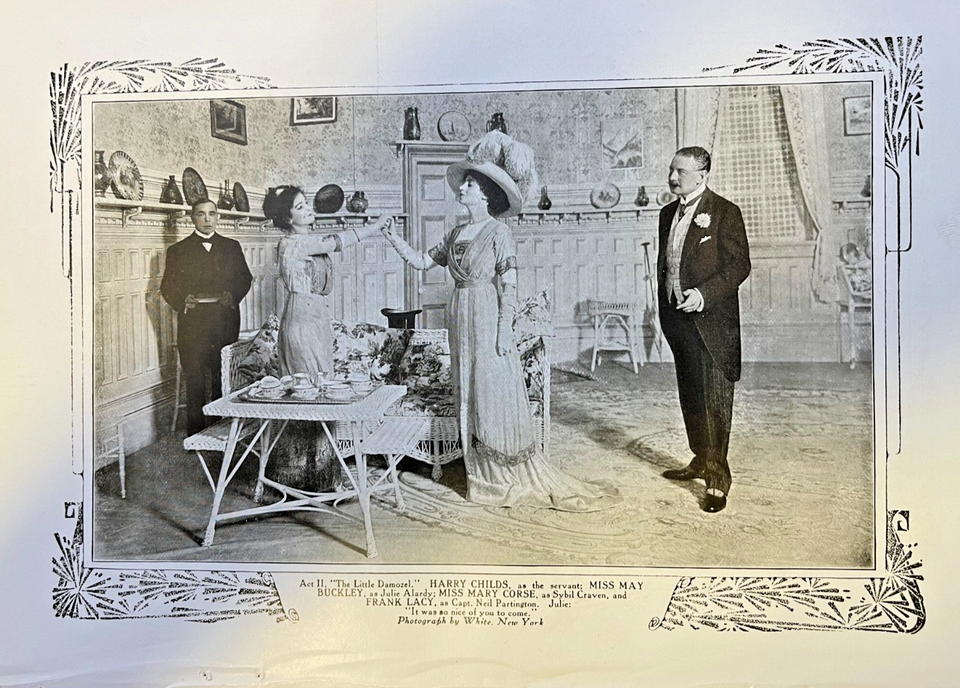 1910 Vintage Illustration Actors Harry Child May Buckley Mary Corse ...