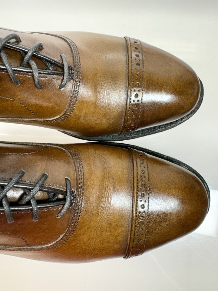 Allen Edmonds Shoes Mens 10D Fifth Avenue Cap Toe Brown Leather Oxford ...