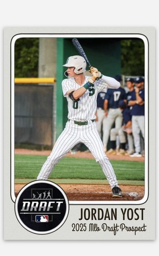 Jordan Yost 2025 MLB Draft Novelty Baseball Card! Top Prospect! | eBay