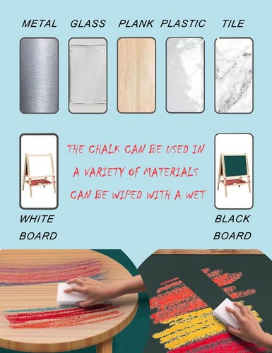 Non-toxic Dustless Chalk for Kids, Colored Chalk With Holder The Best ...