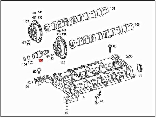 Genuine MERCEDES Camshaft adjuster to camshaft Screw 2710500171 | eBay