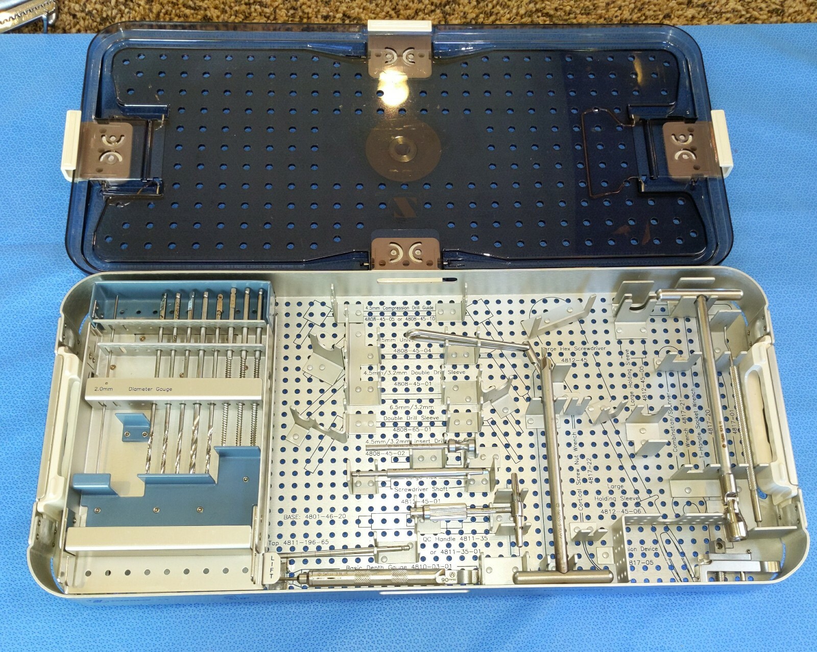 Double Tier ZIMMER Small Fragment Instrument Set Orthopedic Surgical ...