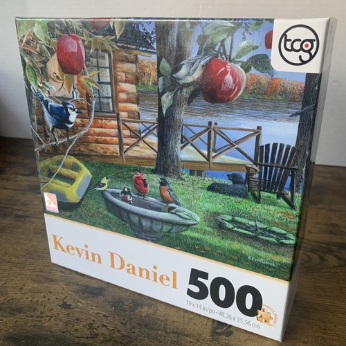 NEW Birds & Cabin TCG Kevin Daniel 500 Piece Jigsaw Puzzle Cardinals ...