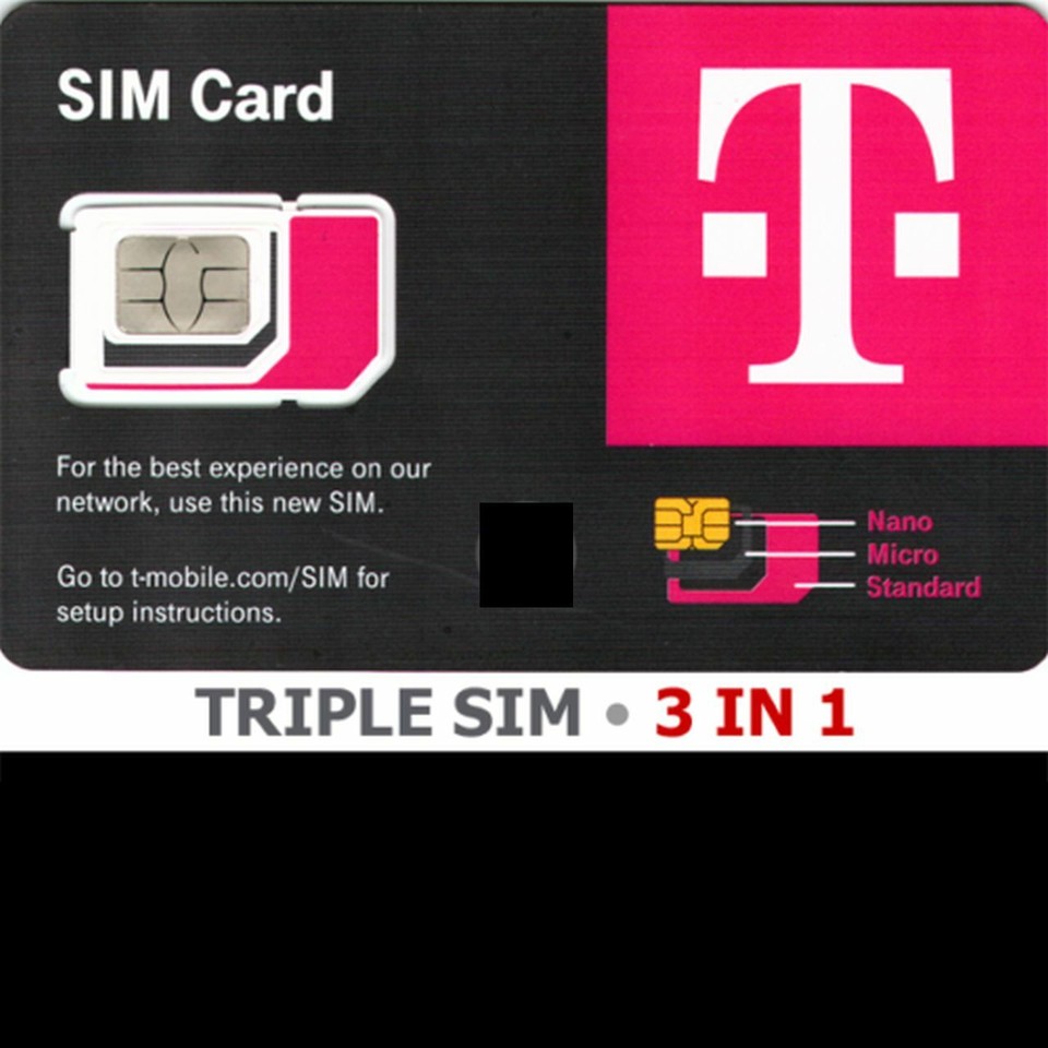 5G T-MOBILE NEWEST SIM CARD FITS ALL PHONES BRAND NEW NANO/MICRO ...