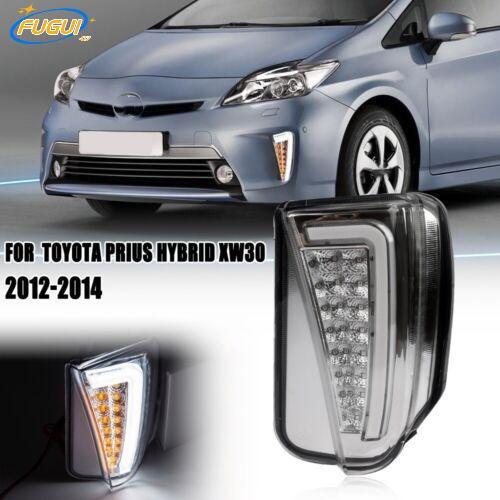 Left&Right Side LED DRL Fog Turn Signal Lights For Toyota Prius XW30 ...