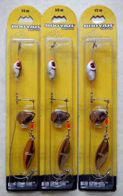 Set of (3)Booyah Boo Spin Rig-Tandem-(1/4,3/8,1/2 oz Sizes)-Bass ...