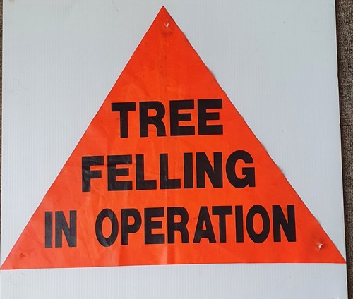 Tree Felling In Operation Collectable Sign | eBay