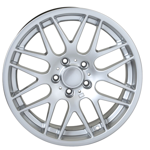 19" HYPER SILVER GTS CSL ZCP STYLE WHEELS FITS BMW 128I 135I E82 E36 3 ...