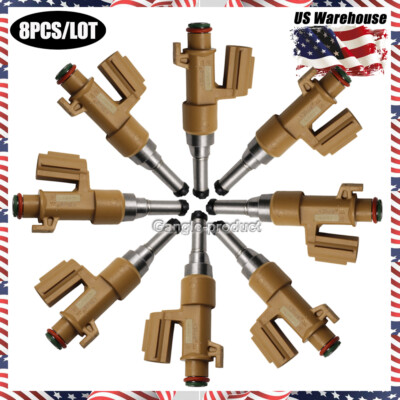 8PCS Fuel Injectors 23250-0S020 For 08-13 Toyota Tundra Sequoia Lexus 4 ...