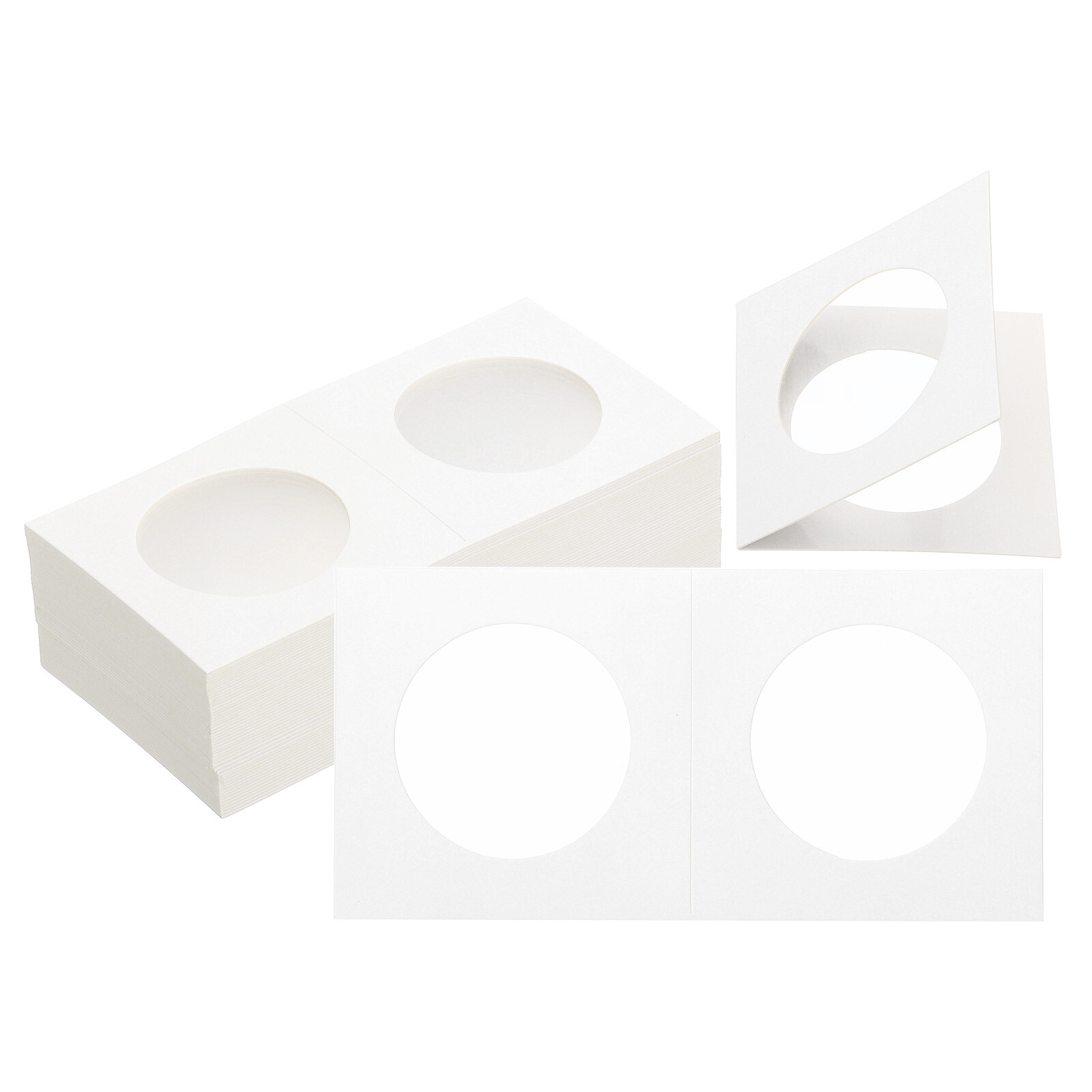 2 x 2 Coin Flips, 100 Pack 33mm Cardboard Coin Holder Paper Coin ...