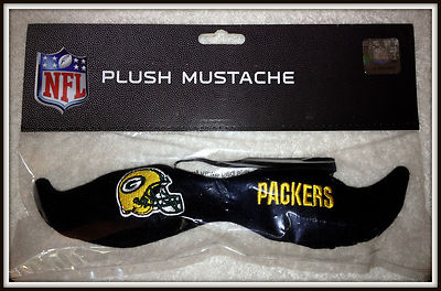 GREEN BAY PACKERS BLEACHER CREATURES PLUSH MUSTACHE NEW IN BAG FREE ...