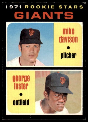 1971 Topps Giants George Foster #276 Rookie Vg-VgEx Set Break Combine ...