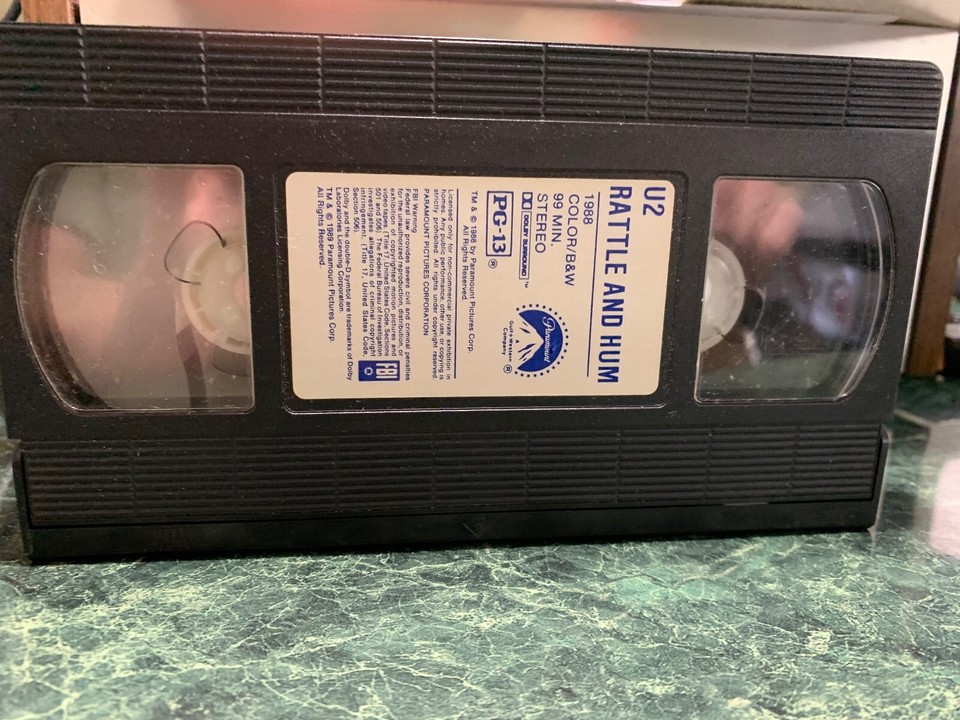 U2 Rattle & Hum VHS concert tape | eBay