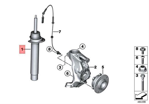 NEW BMW F33 420D 420I 425D 428I 430I CABRIO SPRING STRUT FRONT ...