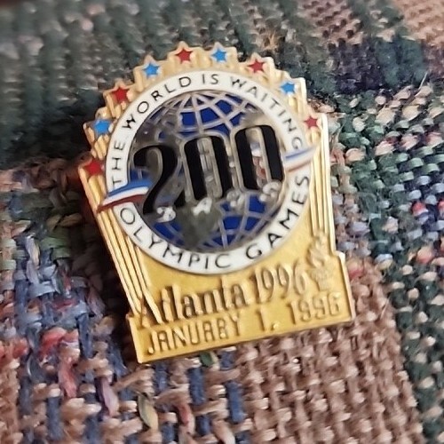 200 Days Countdown to Atlanta Olympic Summer Games Lapel Pin Jan 1 1996 ...