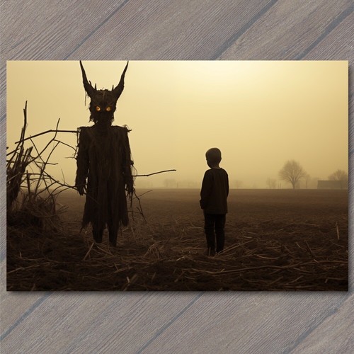 11x17" Field Devil Kid Weird Creepy Vibe Cult Strange Unusual Scary ...