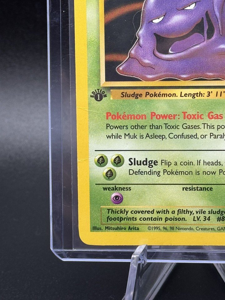 Pokemon TCG 1999 Fossil Muk Holo 2000 Team Rocket 1st Edition Dark Muk ...