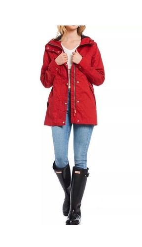 Hunter Raincoat Ladies' Rain Water Resistant Cotton Smock Red, Size S ...