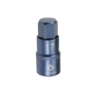 1/2" Drive x 17mm Hex Bit Socket S2 Steel Bits CR-V Sockets Metric 2 ...