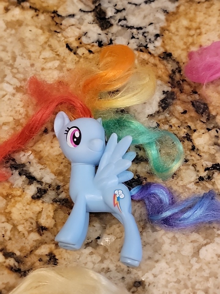 Lot Of 5 Colorful Hair My Little Pony MLP 3” brushables Bonus Mini | eBay