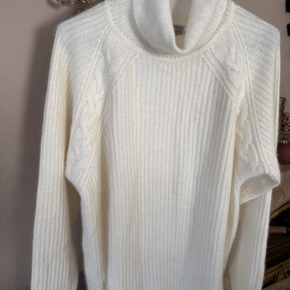 Francois Perrin Damen Pullover Farbe Creme Gr,L Neu 40./. Angora 50 ...