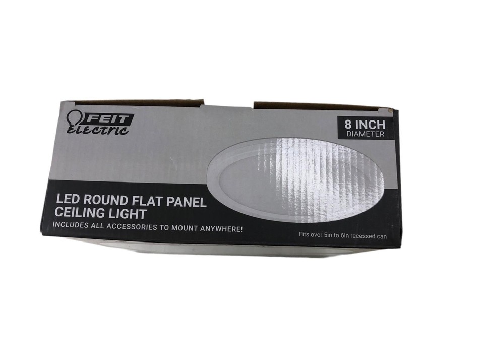 Feit Electric 8Inch LED round flat panel ceiling light 850lm 12 watts ...