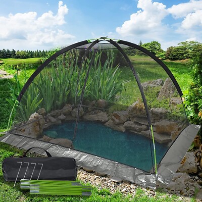 Pond Garden Cover Dome Net 14x11FT for Leaves Fish Winter Vegetables | eBay
