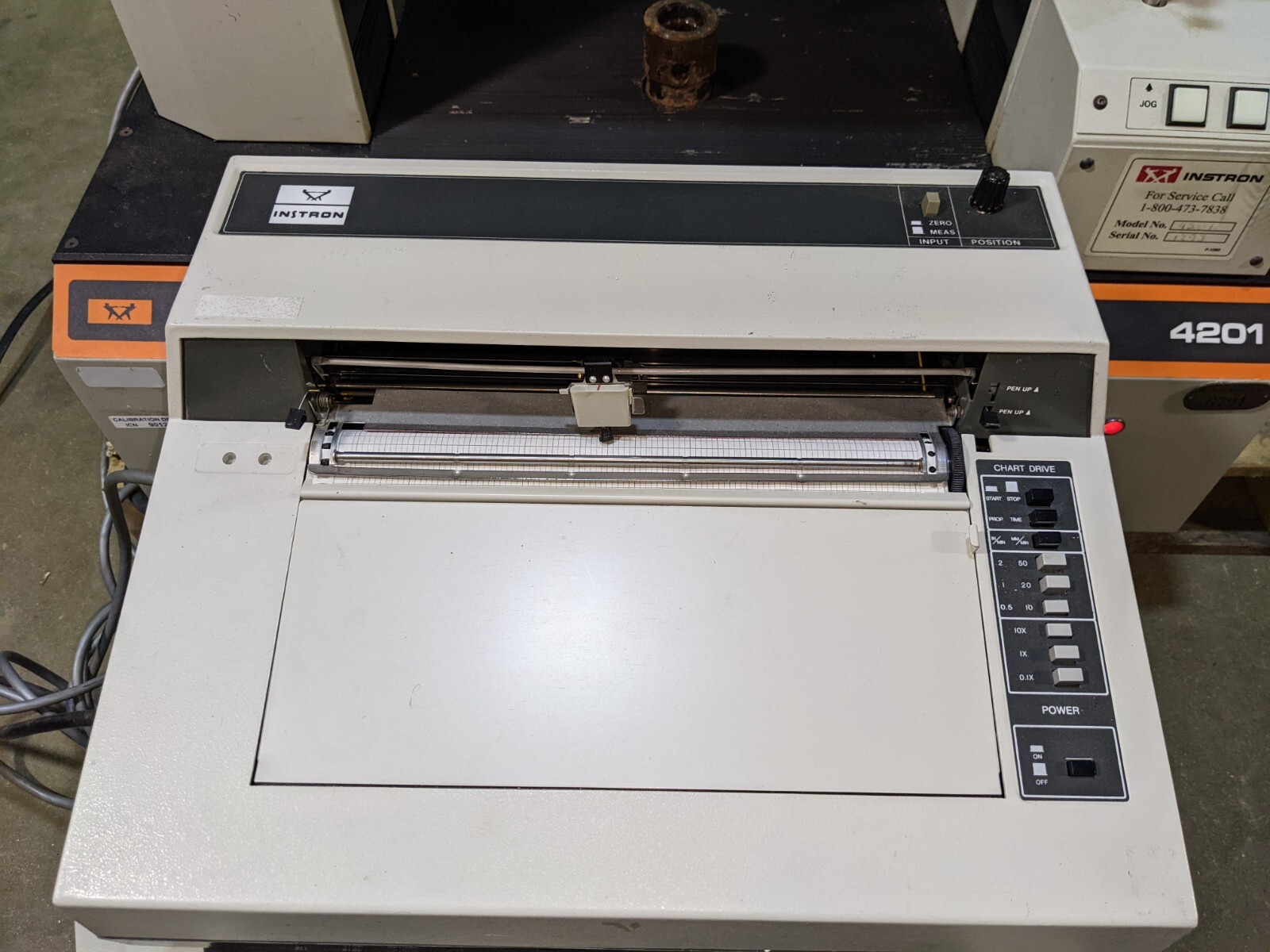 Instron 4201 Tensile Tester, Controller, Printer, 2518-807 100N Static ...