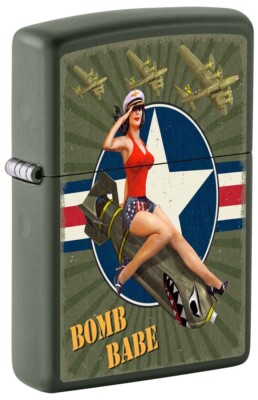Zippo Pin-up Girl, Bomb Babe Lighter, Green Matte NEW IN BOX | eBay