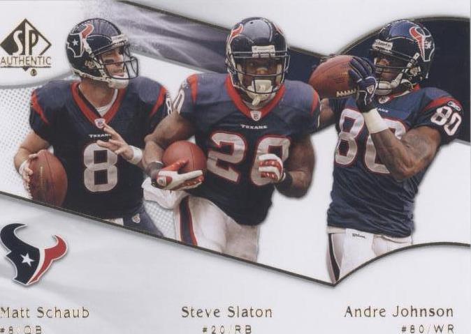 2009 SP Authentic Andre Johnson Matt Schaub Steve Slaton #197 for sale ...