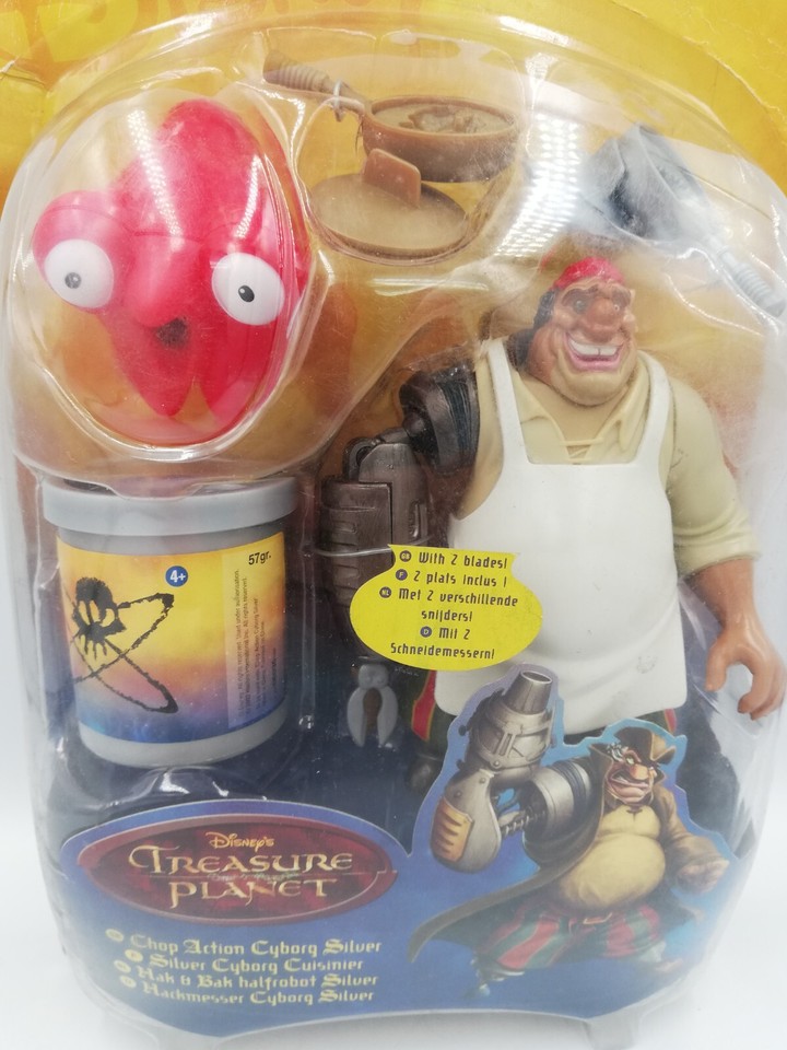 Disney Treasure Planet: Chop Action Cyborg Silver Figure - RARE, Hasbro ...