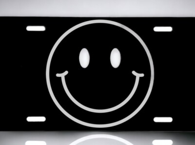 Smiley Face!! Laser Engraved Front License Plate! Looks awesome on your ...