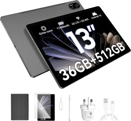 Blackview 13 inch Tablet Android 15 Gaming Tablet with SIM Slot | eBay UK