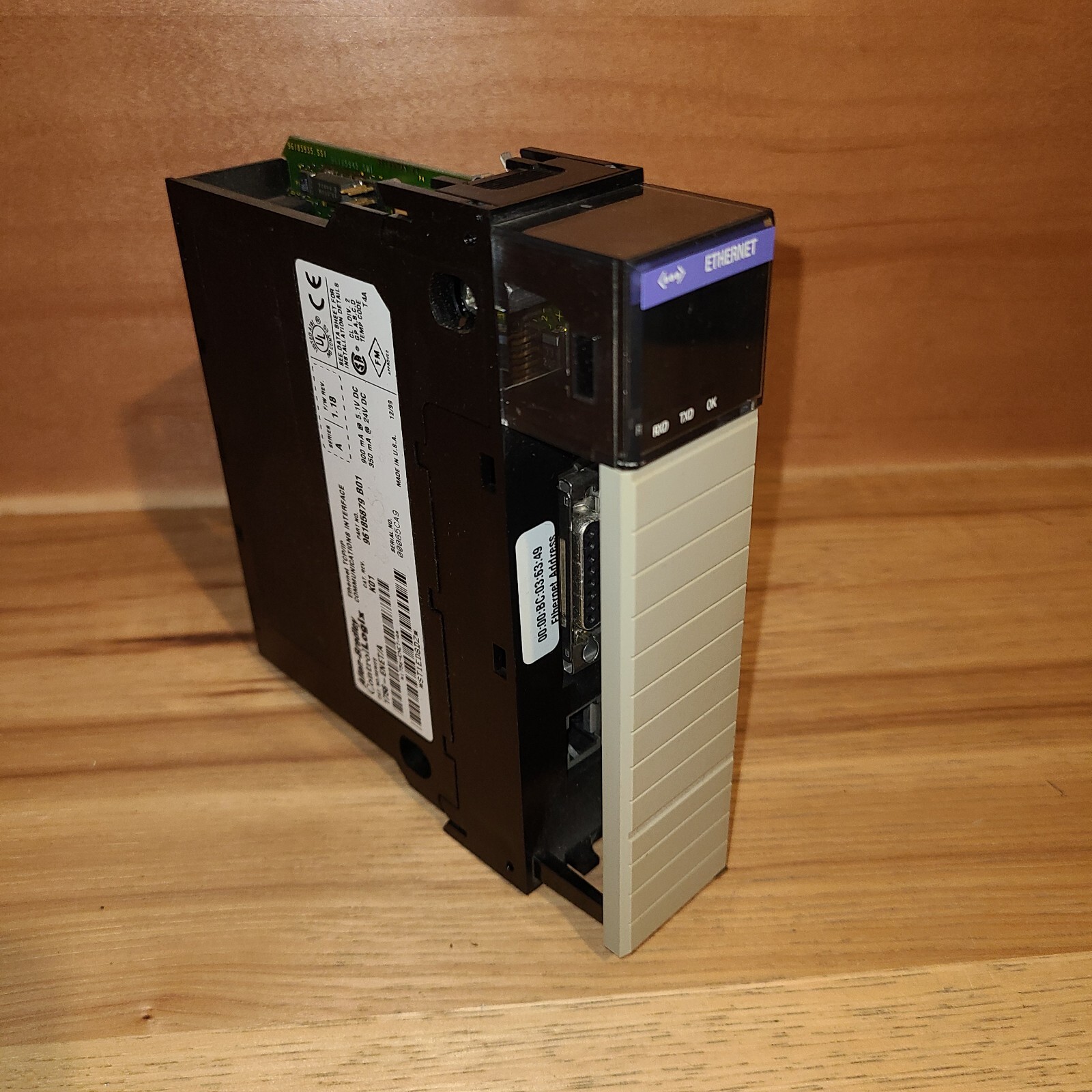 ALLEN-BRADLEY 1756-ENET/A, ControlLogix Ethernet Module, Ser A, F/W 1. ...