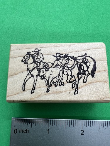 A2, Unbranded Rubber Stamp, Cowboys Catching A Steer Cattle Cow | eBay