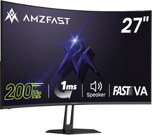 27 Inch 200Hz Curved Gaming Monitor, FHD 1080P Computer Monitor with ...