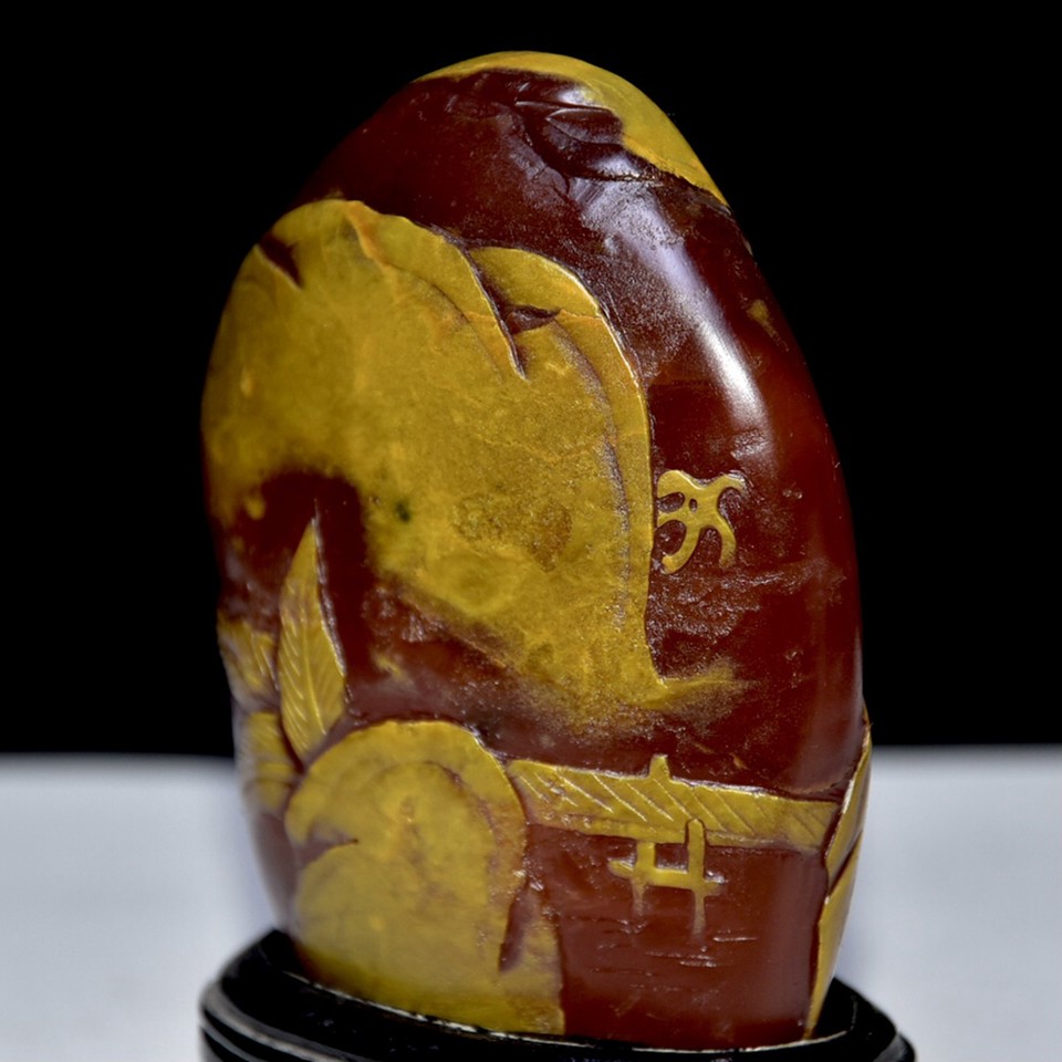 Chinese Natural Shoushan Stone Hand-carved Exquisite Figure Statue ...