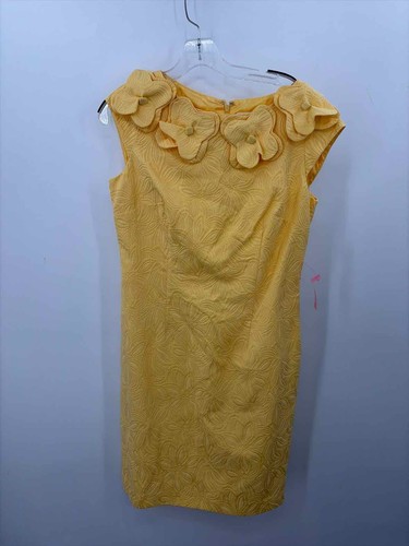 Pre-Owned SD Collection Yellow Size 10 Bodycon Knee Length Sleeveless ...