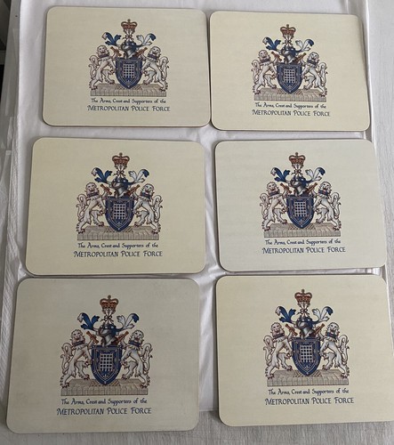6 Metropolitan Police New Scotland Yard Coat of Arms cork placemat ...