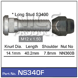 NICE PRODUCTS Stud & Nut NS340F NS340F | eBay Australia