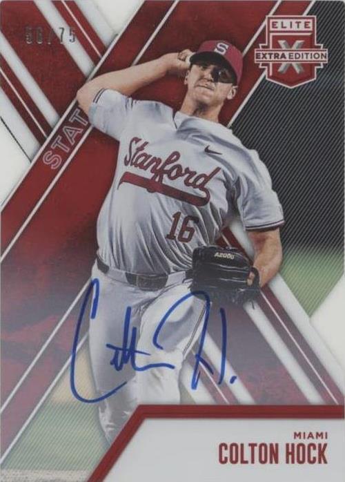 2017 Panini Elite Extra Edition - Colton Hock #77 Status Red Die-Cut ...