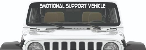 Emotional Support Vehicle Banner Decal Sticker Off Road 4x4 Rock Mud ...