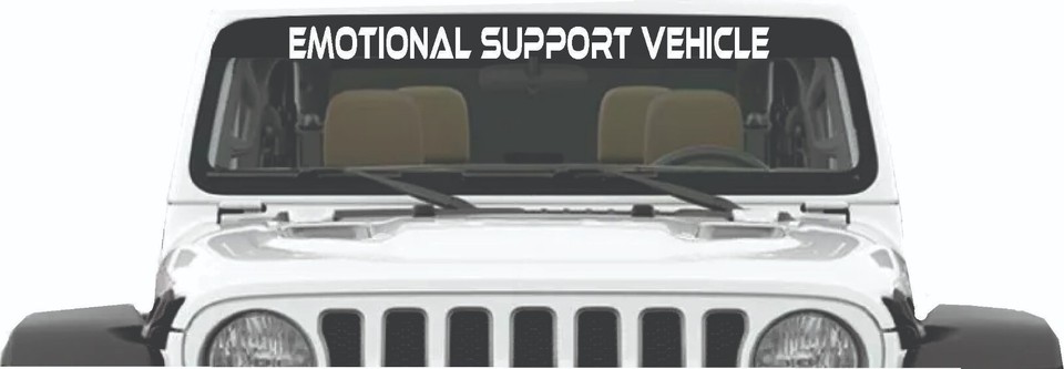 Emotional Support Vehicle Banner Decal Sticker Off Road 4x4 Rock Mud ...