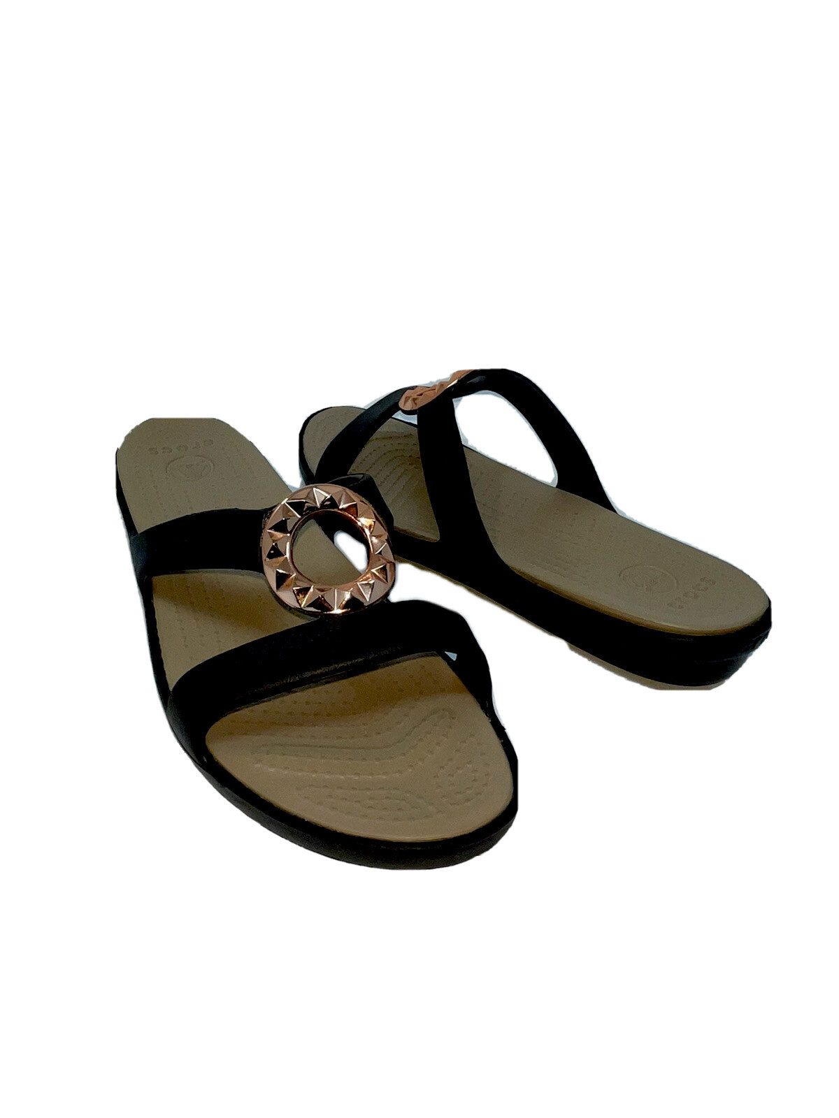 Crocs Sanrah Hammered Gold/Bronze Circle Espresso/Mus… - Gem