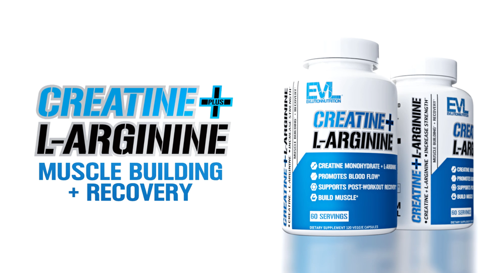 Evlution Nutrition Creatine + L-Arginine - 60 Servings -120 Veggie ...