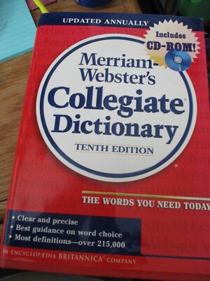 Merriam-Websters Collegiate Dictionary - Tenth Edition W/ CD Rom BL | eBay
